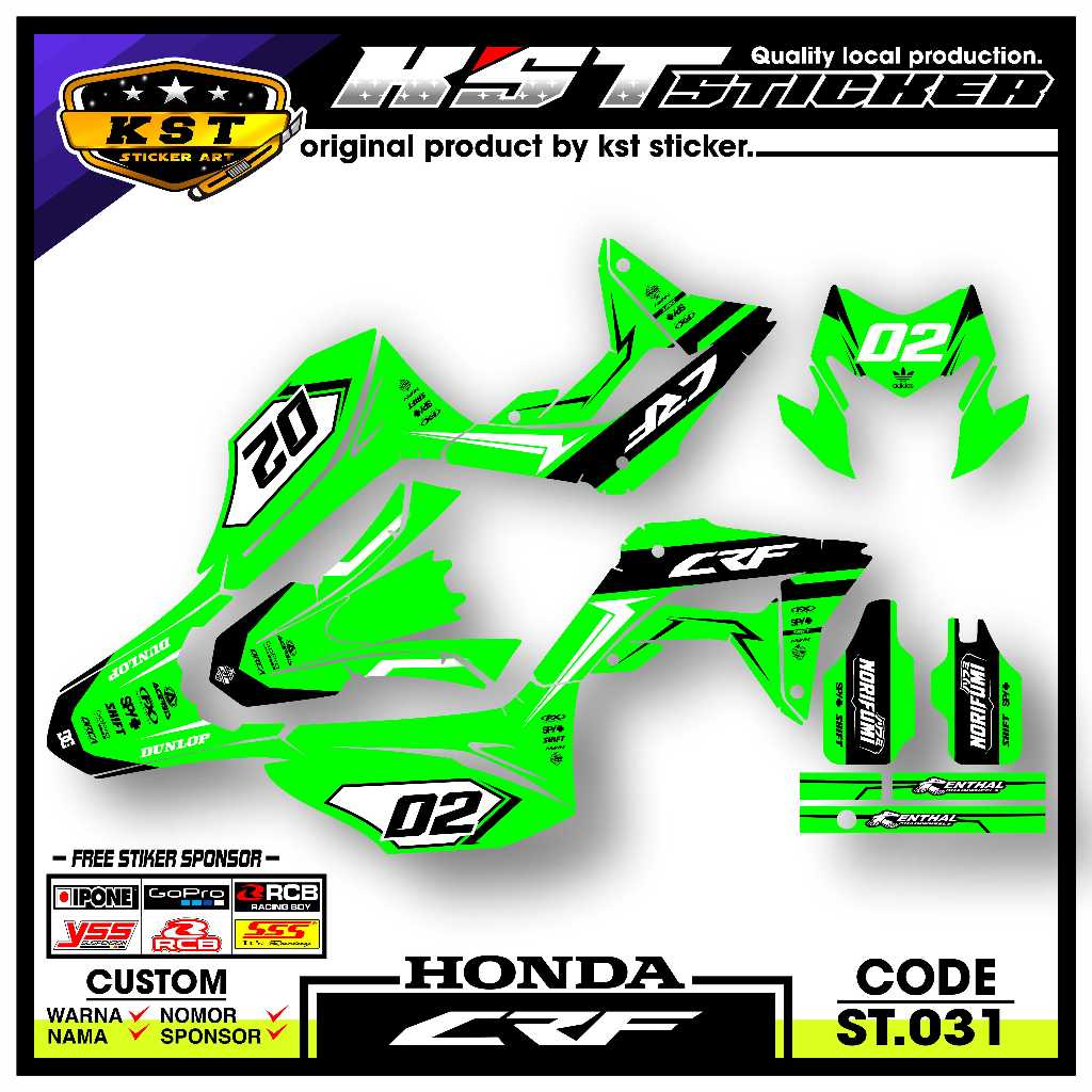 Decal Sticker CRF 150 L Fullbody Sticker-Dekal CRF 150 L Custom Racing ...