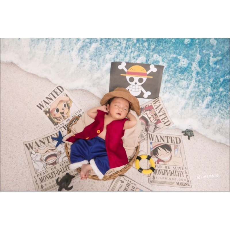 One Piece Luffy Costume/One Piece Clothes Set Baby Photo Costume ...
