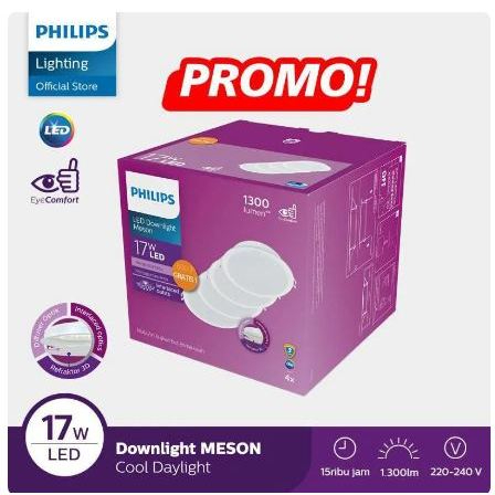 PUTIH Philips Meson 59466 Multipack 17W 6 inch D150 - 3 pcs LED ...