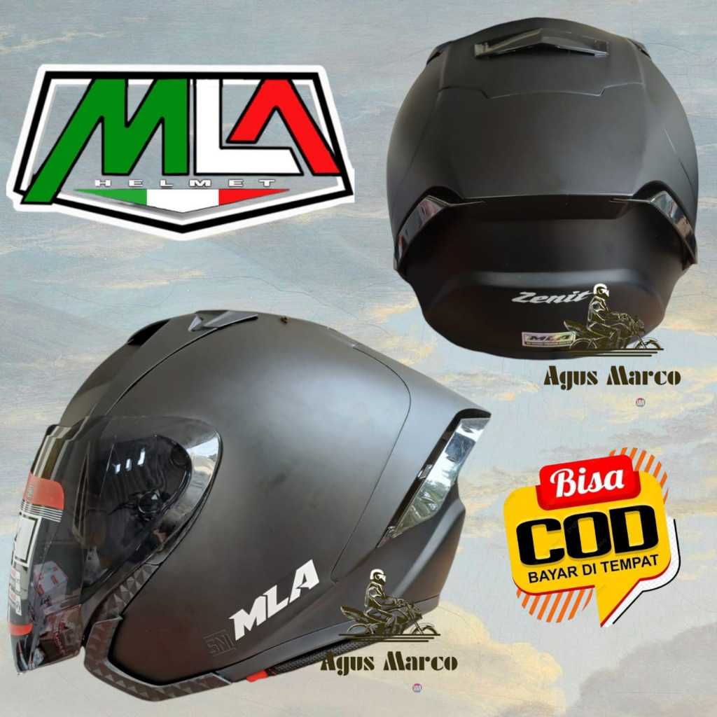 MLA Zenit halfface helmet Black dop fighter JS ARMOR VRC ALV | Shopee ...