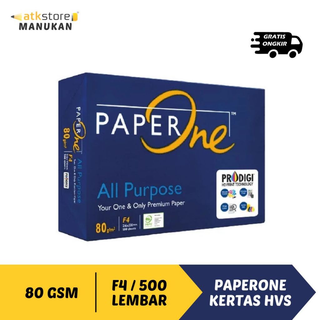 Paperone HVS PAPER SIZE F4 | 80 GSM | 1 RIM / 500 SHEETS | Hvs ...