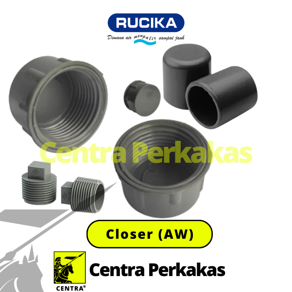 Rucika Fitting PVC Closer (plain dop, dop-drat, plug) AW | Shopee ...
