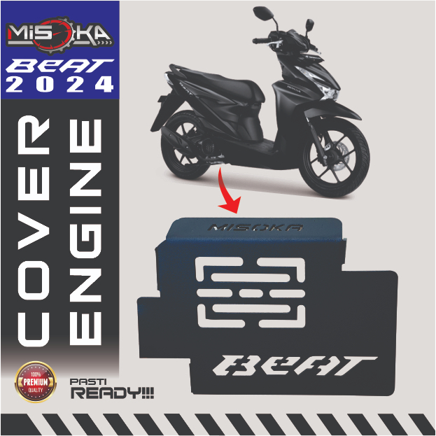 MESIN Misoka Engine Cover Beat Deluxe 2024 Street Beat Keyless Iron ...