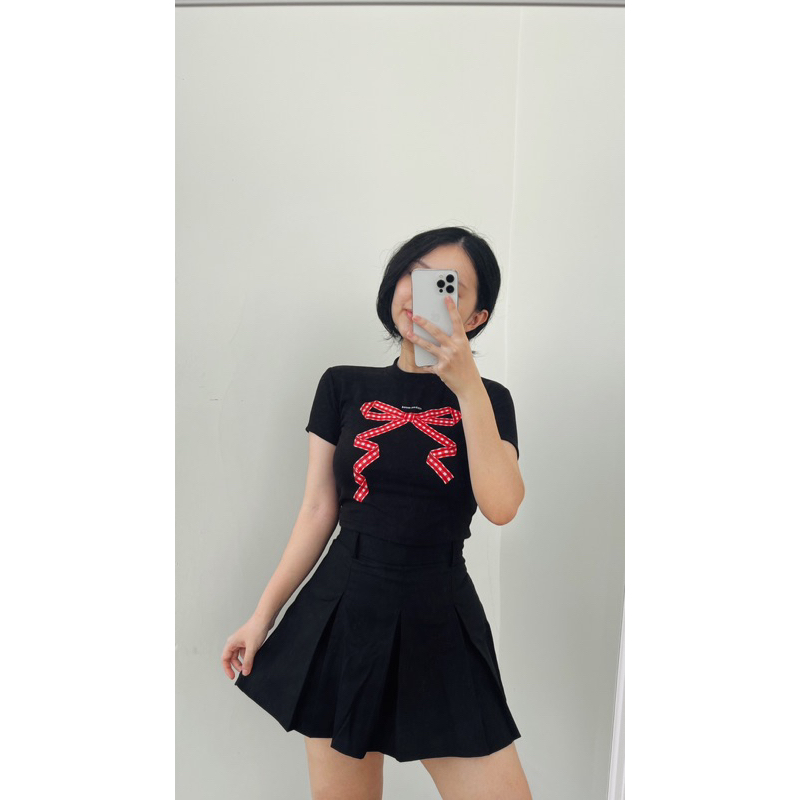 Ribbon BABYTEE / crop TOP / crop t-shirt | Shopee Philippines