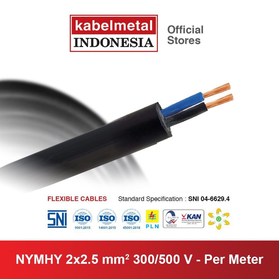NYMHY NYYHY Cable 2x2.5 mm Per Meter cablemetal INDONESIA - Flexible ...