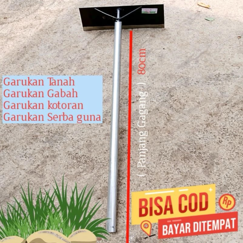 Full Iron Soil Rake - Grain Rake - Animal Poop Rake - Dry Grass Rake ...