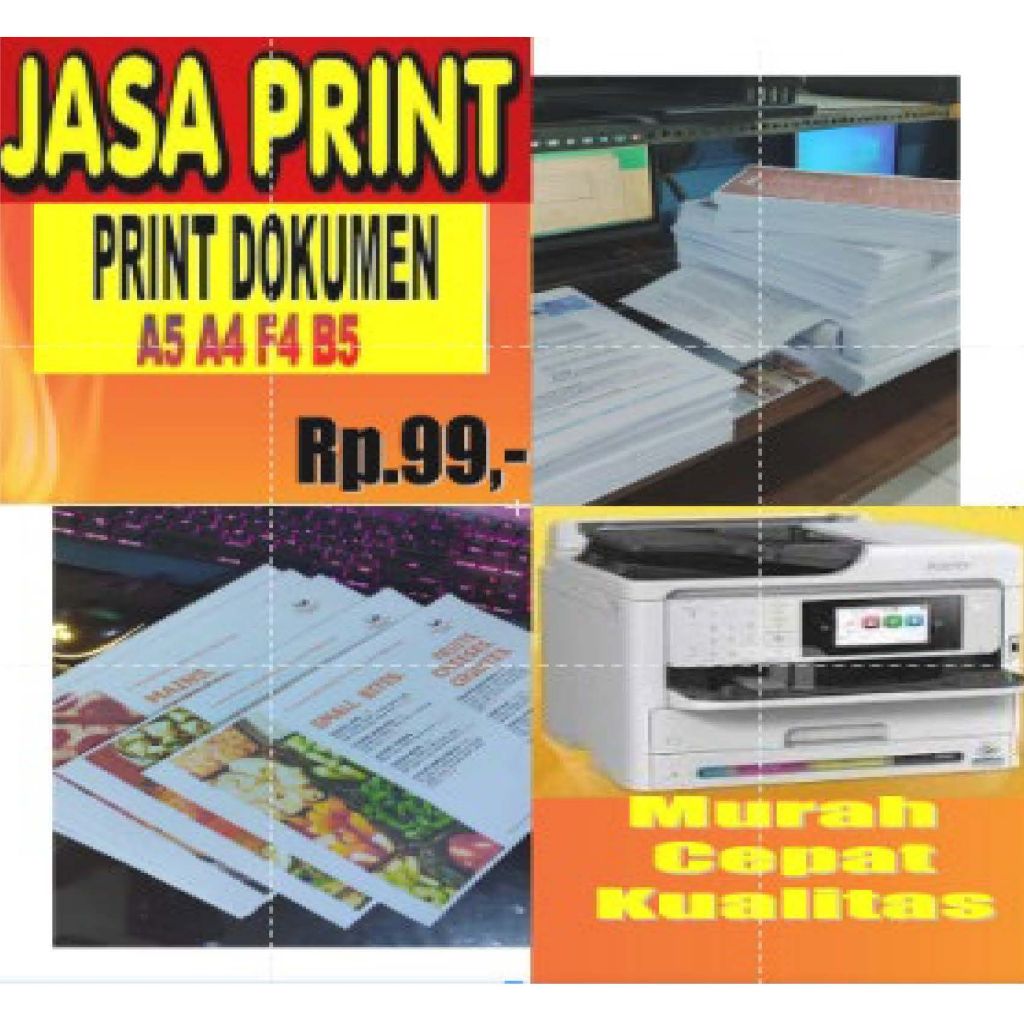 A4 F4 A5 B5 75gsm Full Color Size Printing Services 100% | Shopee ...