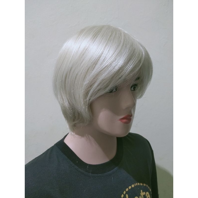 PUTIH Short white blonde wig (toilet code 207) | Shopee Philippines