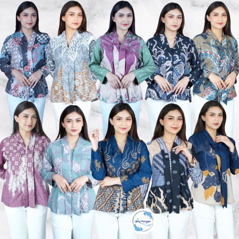 Modern WOMEN'S BATIK KEBAYA TOP NEW KUTU ETHNIC CLOTHES BLOUSE MODEL ...