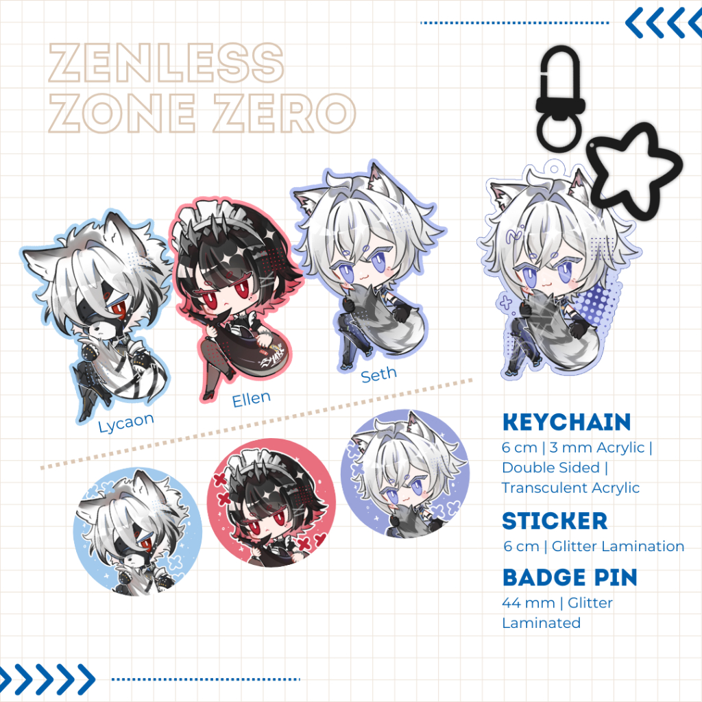 Lilzee Zenless Zone Zero [ZZZ] Keychain : Ellen Lycaon Seth | Shopee ...