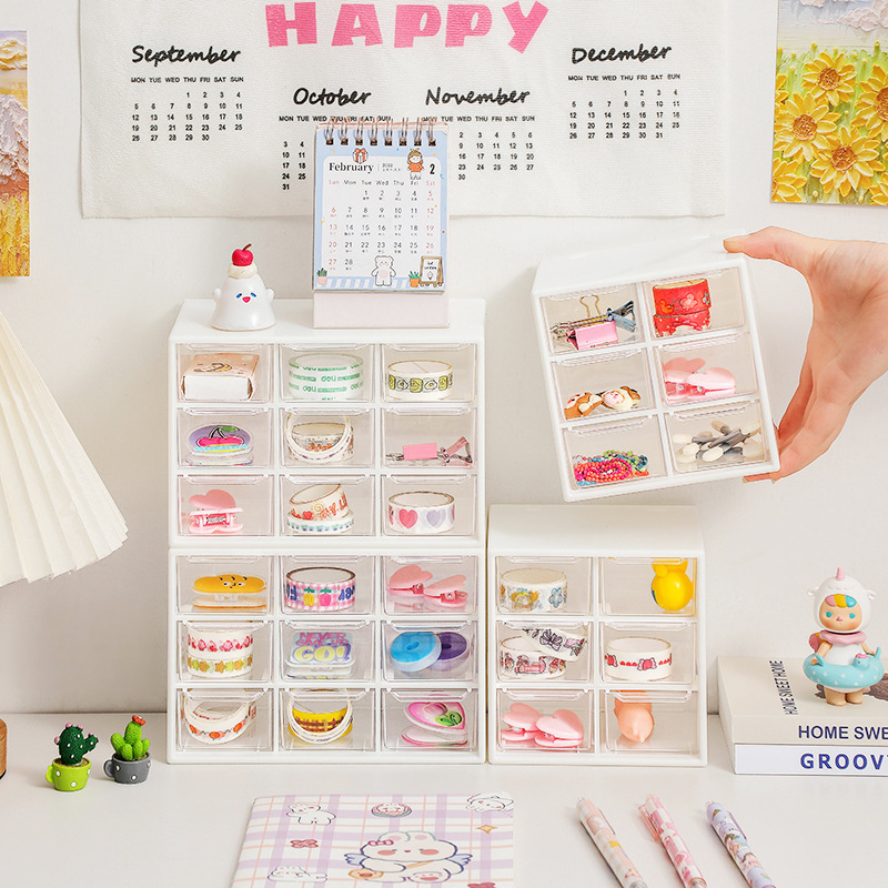 Mini Storage Box Jewelry Accessories Drawer Box Multi-Purpose Storage ...