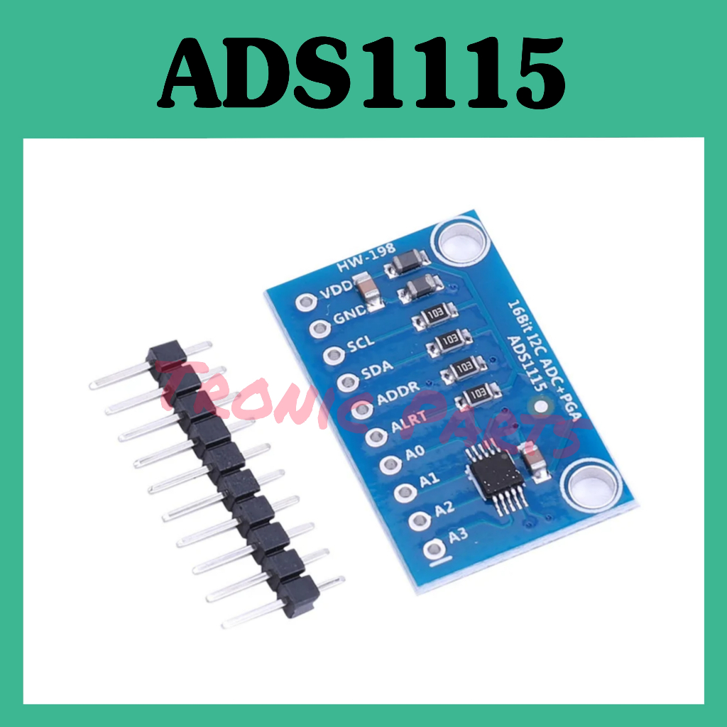Ads1115 16 Bit 12C ADC 4 Channel with Pro Gain Amplifier Module 16Bit ...