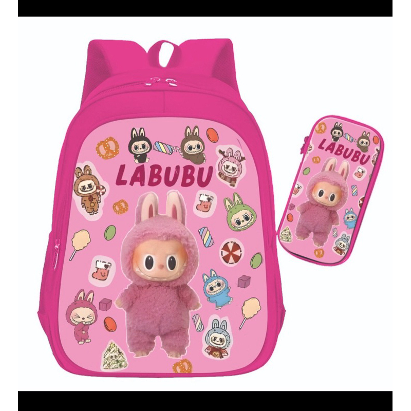 Labubu children's backpack 2 in 1 children's school bag Kindergarten ...