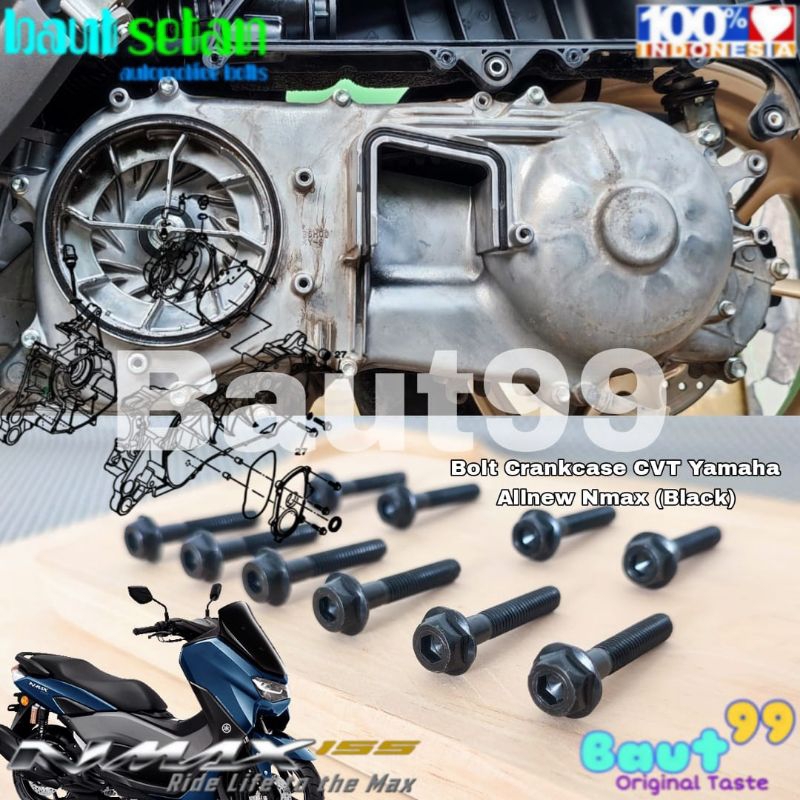 Yamah All New Nmax CVT Block Two Key Bolts (Black) | Shopee Philippines