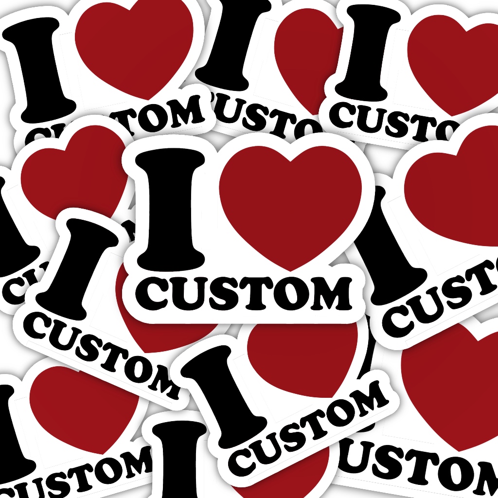 I LOVE STICKER (CUSTOM) - CUSTOM NAME OR WRITING | Shopee Philippines