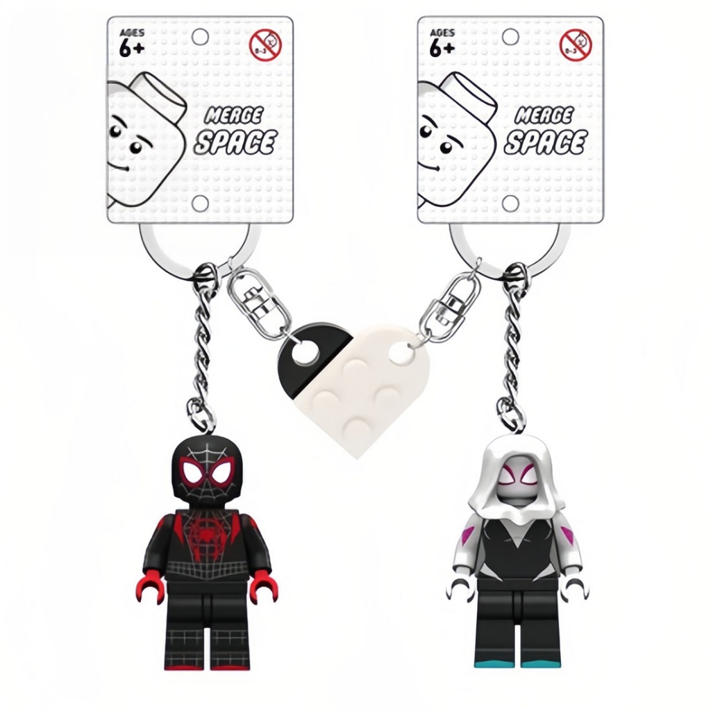 Merge Matching Cute Keychains Miles Morales & Gwen Stacy - Spiderman ...
