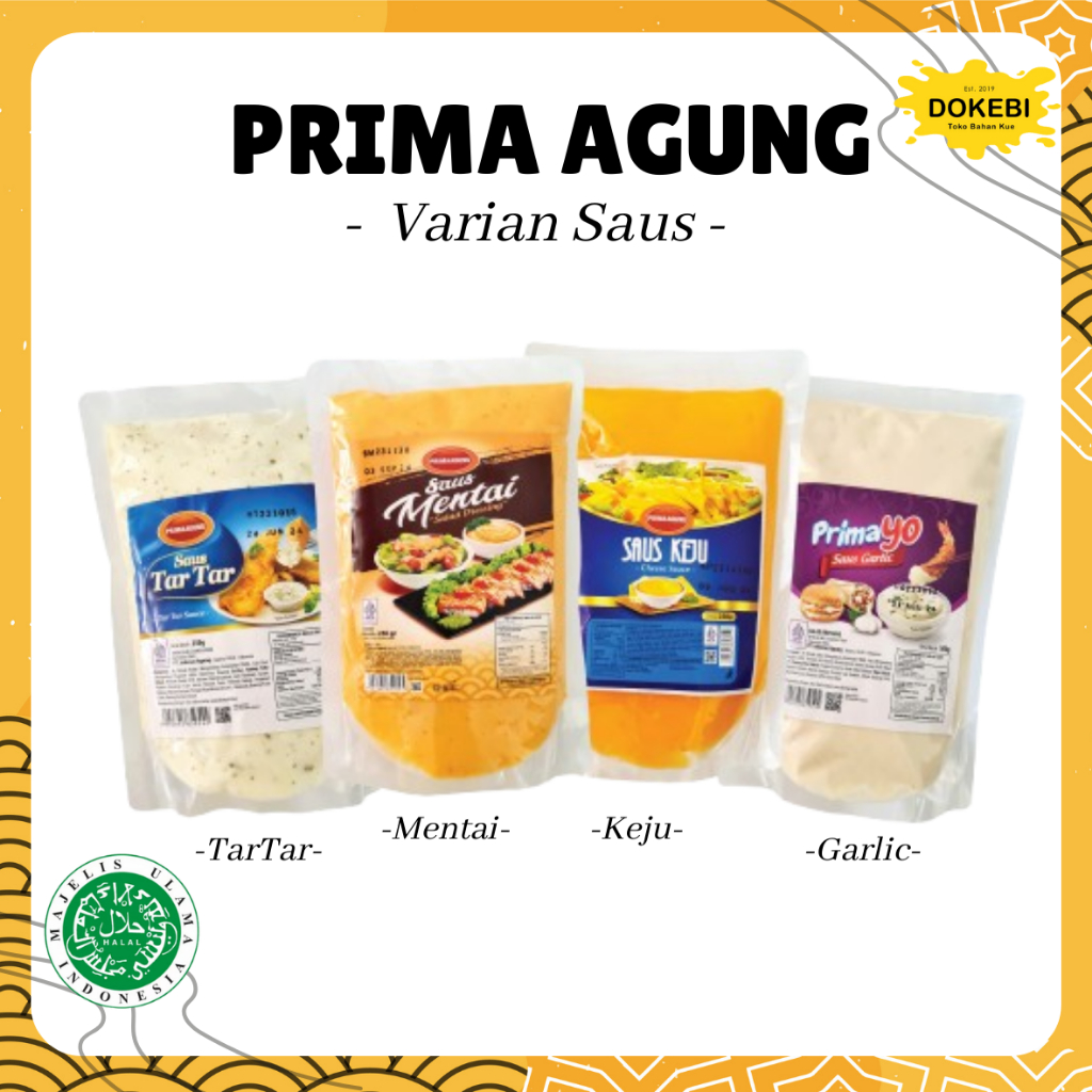 Prima AGUNG | Primayo 250 / 500 GR - Mentai Cheese Seasoning Sauce ...
