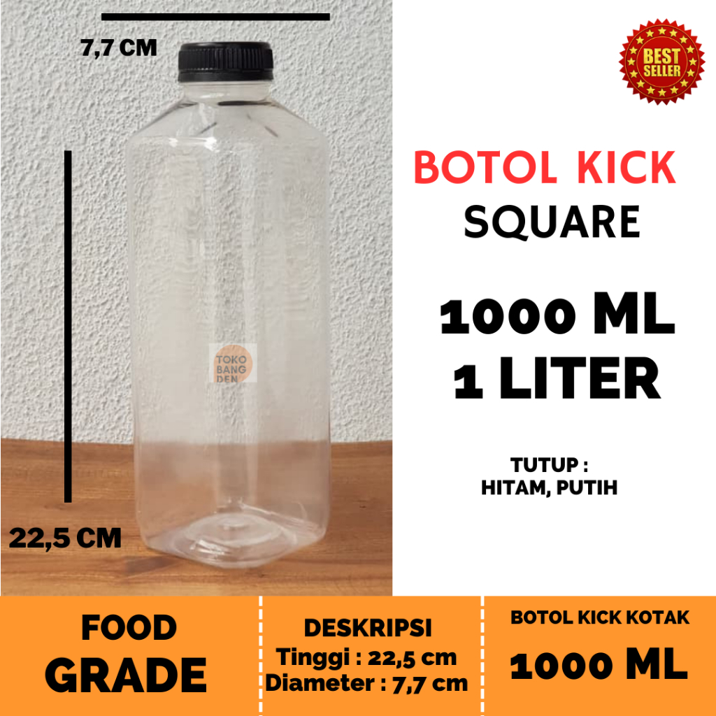 1 LITER SQUARE KICK BOTTLE / 1000 ML KICK SQUARE BOTTLE / 1000 ML ...