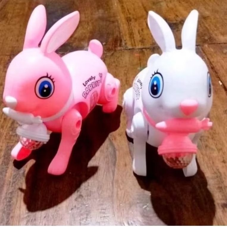 The moving rabbit toy has electric lights and sounds | Shopee Philippines