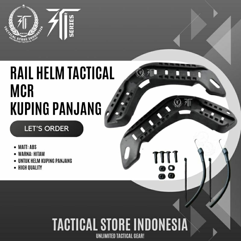 Long Ear MCR Tactical Helmet Rail - Ballistic Helmet Rail | Shopee ...