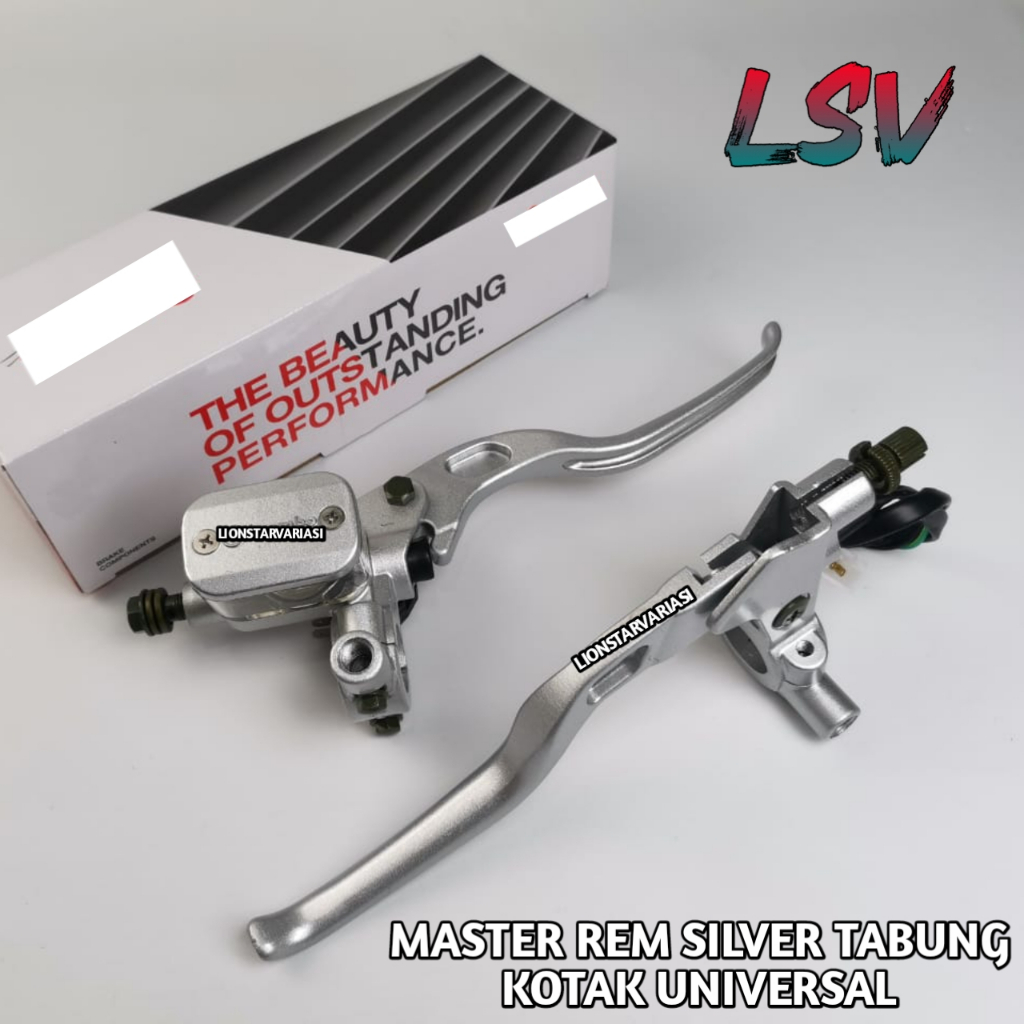 Brake Master Set Left Right Silver E2 box 14 MM Universal Beat Vario ...