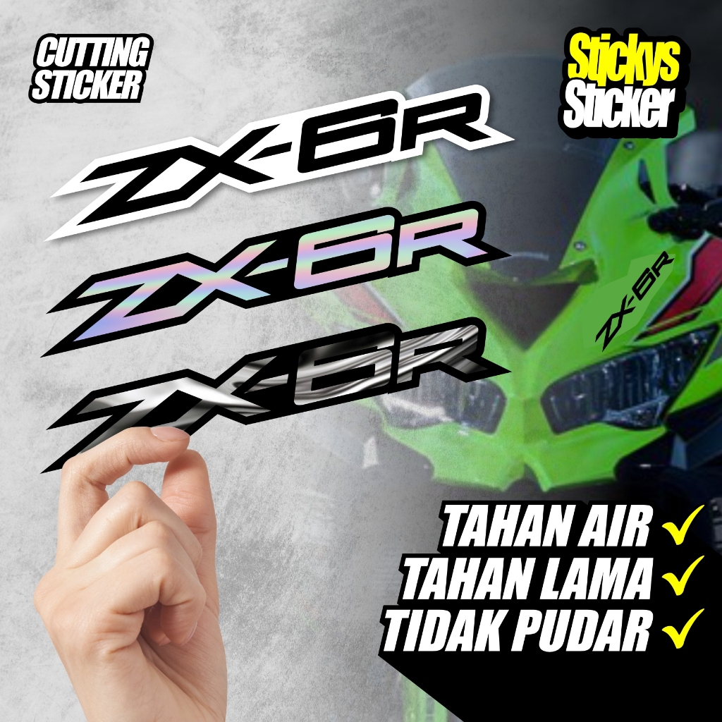 Zx6r logo sticker cutting sticker KAWASAKI ZX-6R 6 color choices and ...
