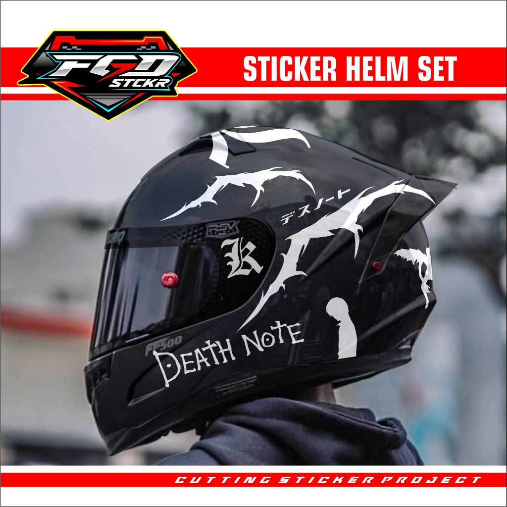 Helmet STICKERS - DEATH NOTE SET CUTTING STICKERS FOR HELMET | Shopee ...