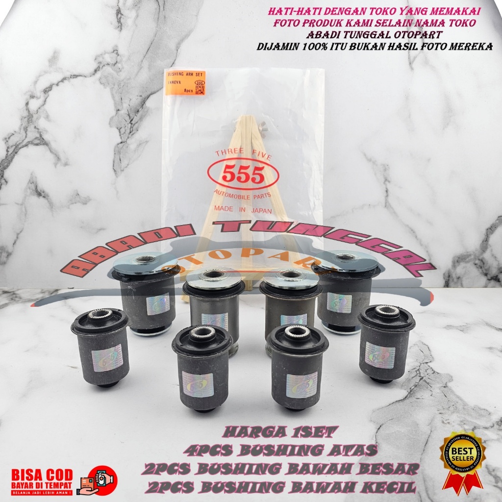 Bushing ARM SET TOP BOTTOM LEFT RIGHT TOYOTA INNOVA 1SET 8PCS | Shopee ...