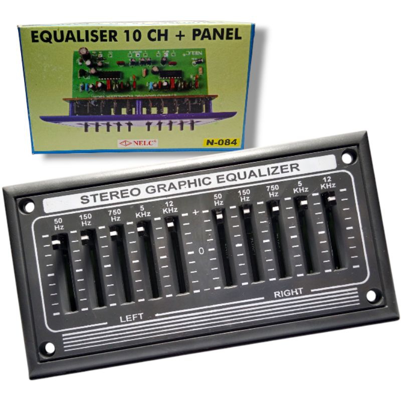 EQUALIZER 10CH STEREO PLUS PANEL EQUALIZER 10 CHANNEL PLUS PANEL NELC N ...