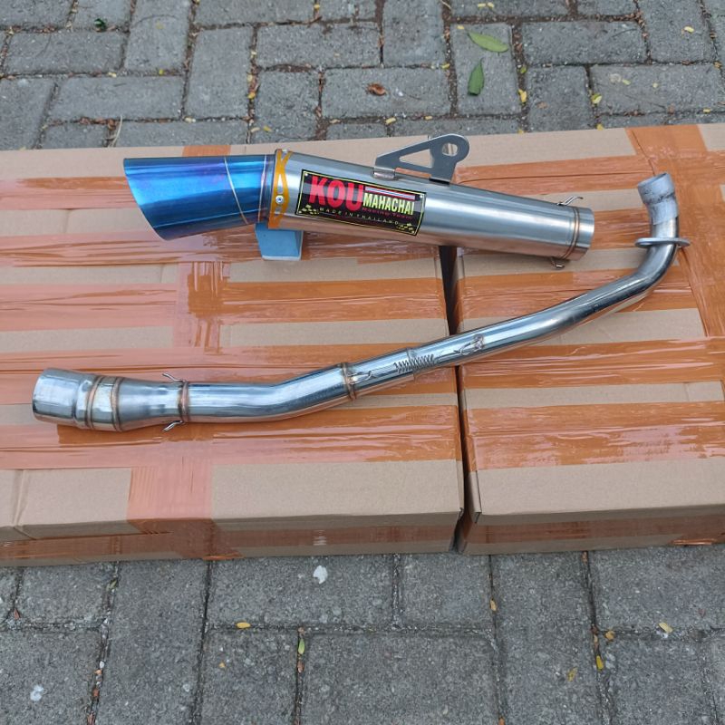 Kou mahachai Conical Open pipe 1set big elbow 51mm for Wave 110/125 ...