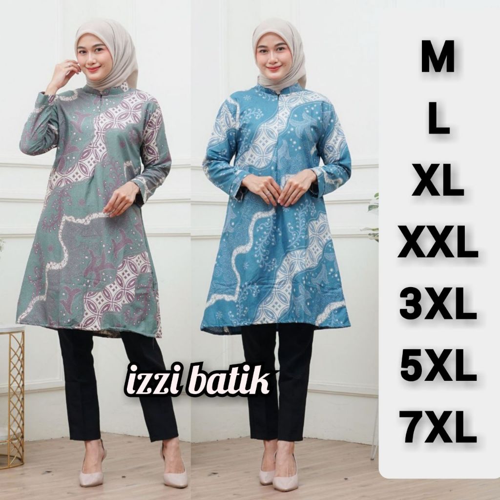 Modern Women's Batik Tunic Premium Jumbo LD 130 140 Latest Invitation ...