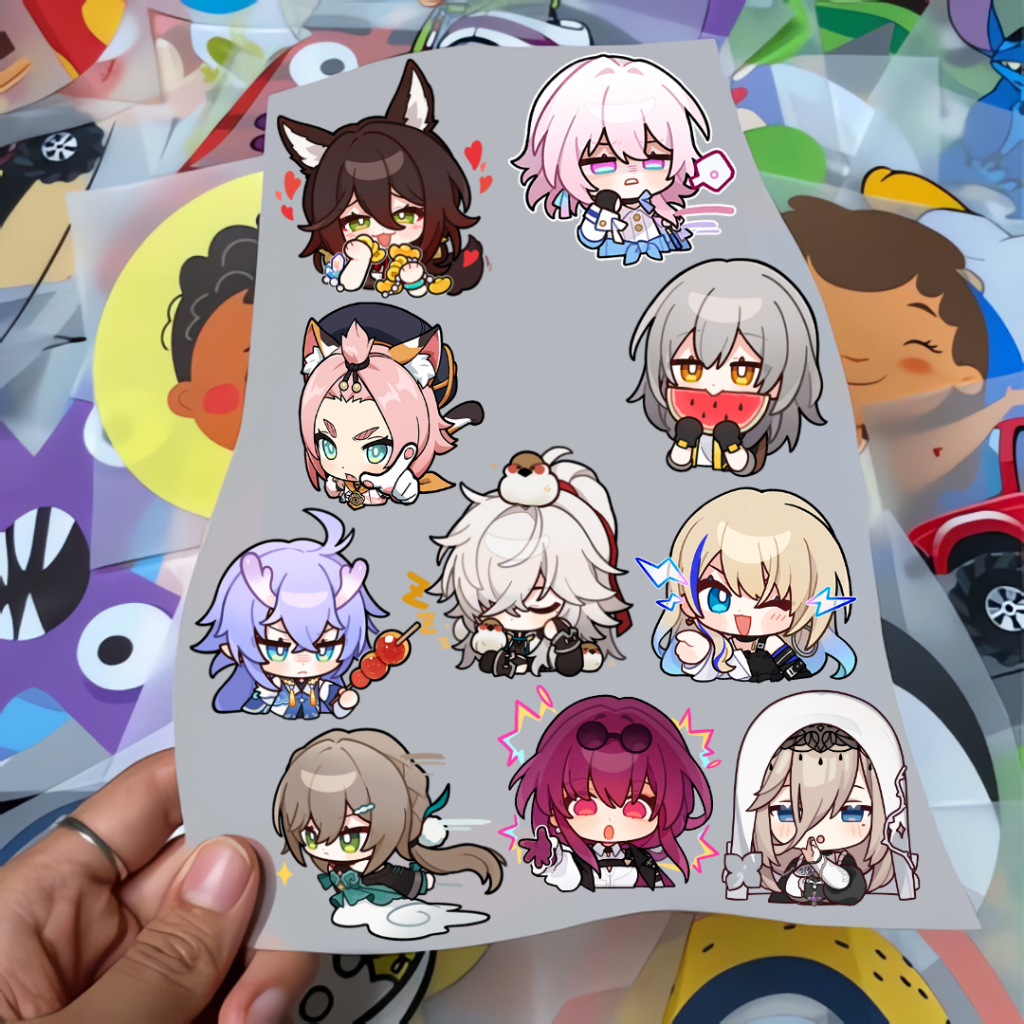Dtf Iron-On Screen Printing Unit 8cm Anime Honkai Star Rail Chibi ...