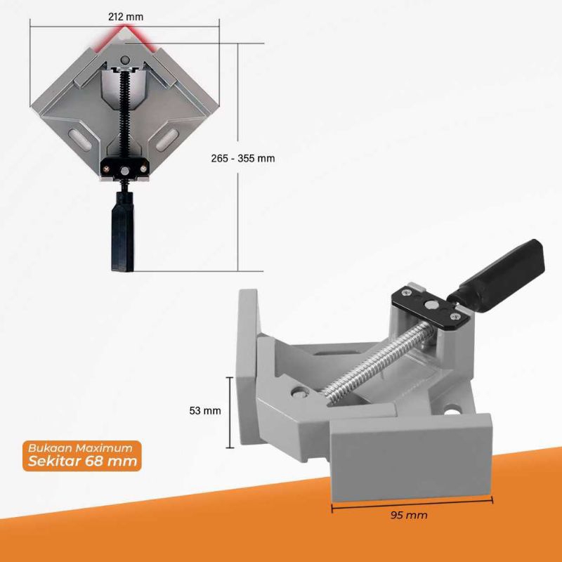 HIFESON Corner Clamp Wooden Glass Frame Clamp 90 Degree Angle 68mm ...