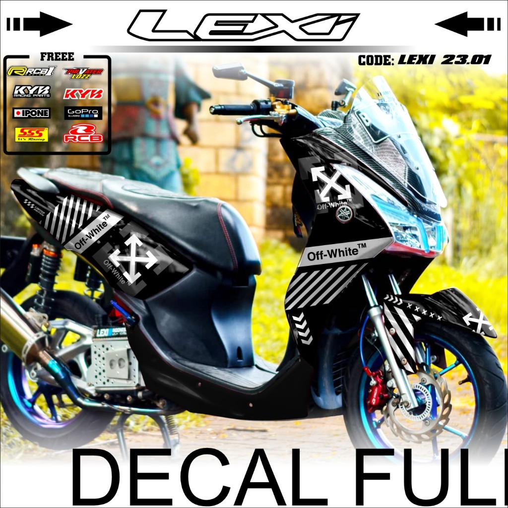 Decal Sticker Yamaha Lexi Full Body Full Block Decal Sticker Full Body ...