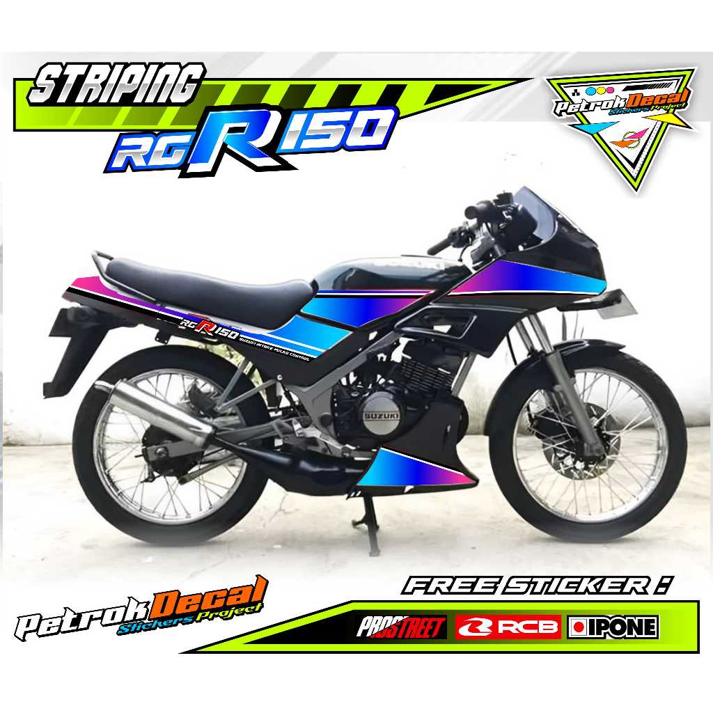 Striping VARIATIONS FOR SUZUKI RG 150 MOTORCYCLES / STICKER LIST OF ...