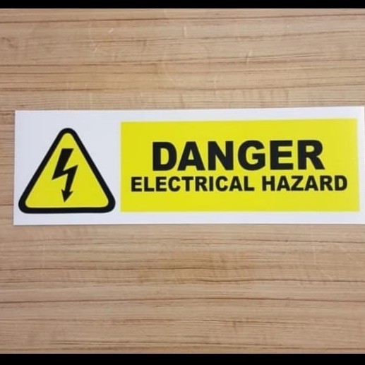 Hazardous ELECTRIC DENGER VINYL STICKER 10X30CM SIGN RAMBU K3 | Shopee ...