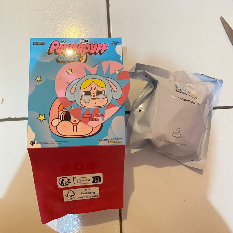 Popmart Crybaby x Powerpuff Girls PPG Vinyl Face Plush Keychain Pendant ...