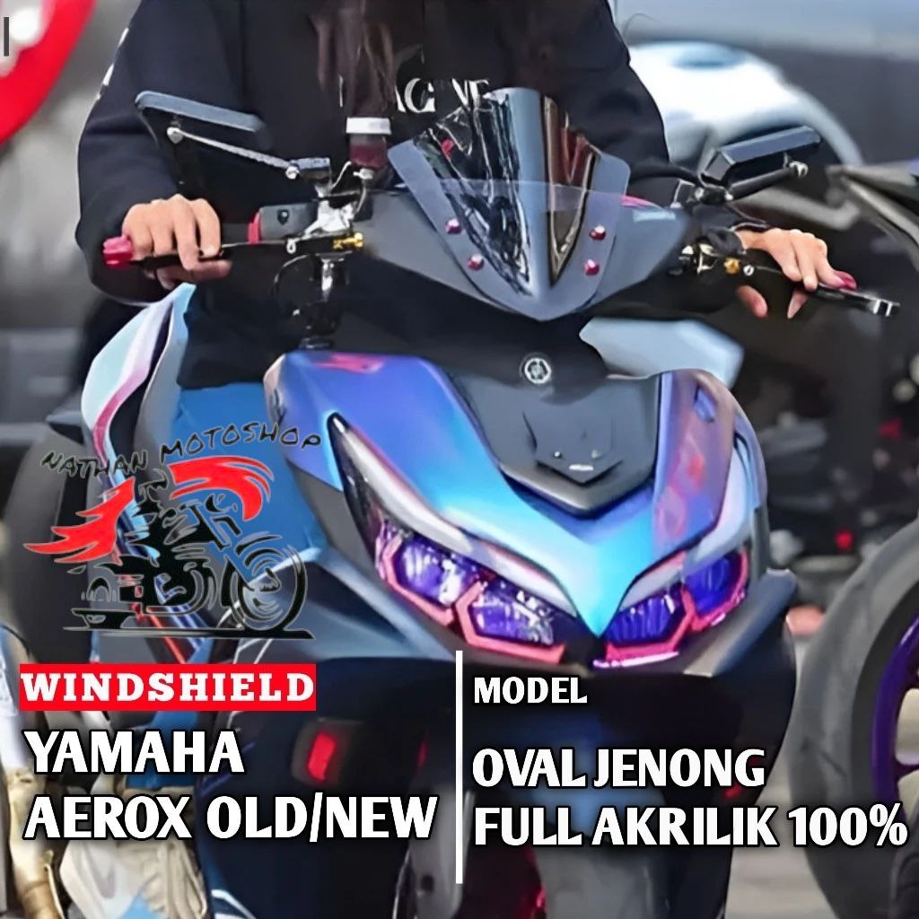 Visor AEROX OLD/NEW WINDSHIELD AEROX STANDARD MODEL OVAL JENONG PNP ...