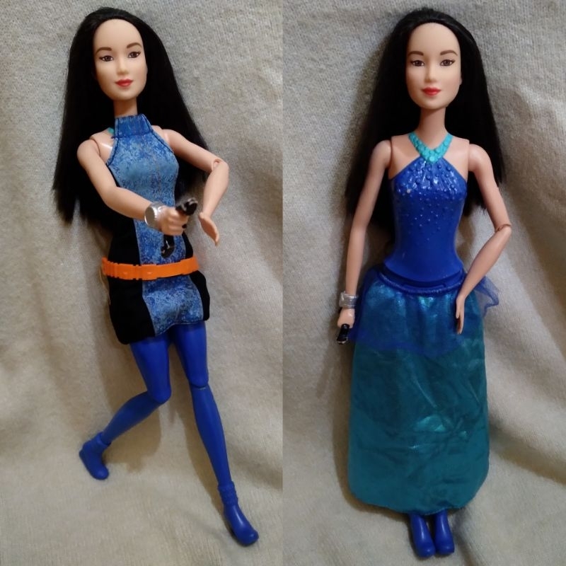 HITAM Barbie second asian face asian face black hair long bent arms ...
