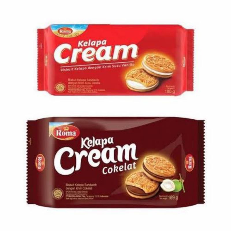 Roma Coconut Cream 189g Chocolate Biscuits Cream Milk Vanilla Sandwich ...