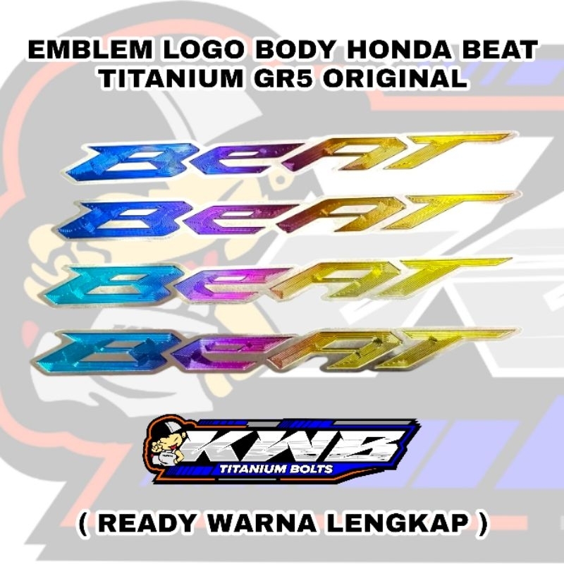 Honda beat fi esp new deluxe prestige titanium gr5 body logo emblem ...