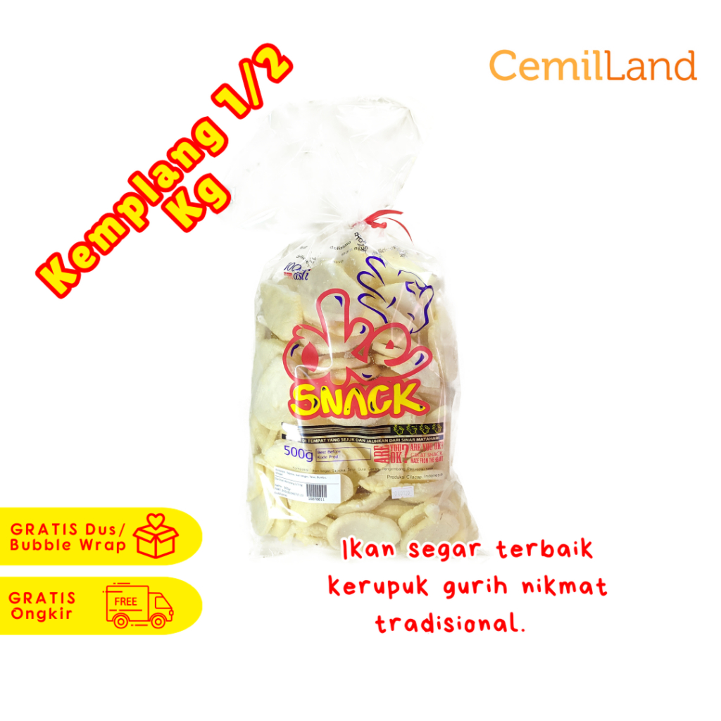 Original Kemplang Fish Crackers Soft OK Amplang Snack 1/2 Kilo Snack ...