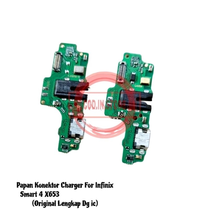 Infinix Smart 4 / X653 Casing Board PCB Board Casing Connector Ori + Ic ...