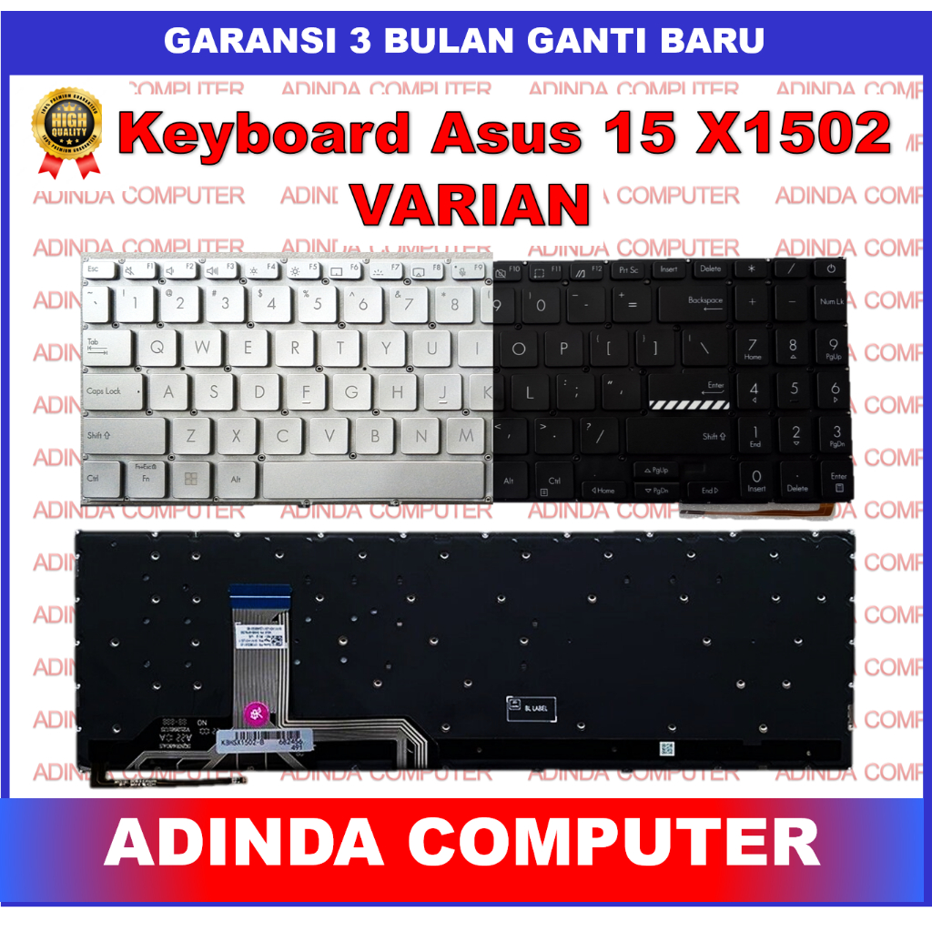 Keyboard Asus Vivobook 15 X1502 Vivobook 16X X1602 X1603 X1603Z X1603ZA ...