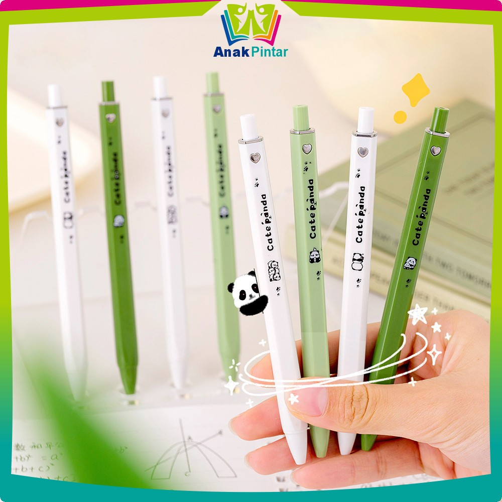 0.5MM Mechanical Gel Pen Cute Panda Character Gel Pen / Panda Square ...