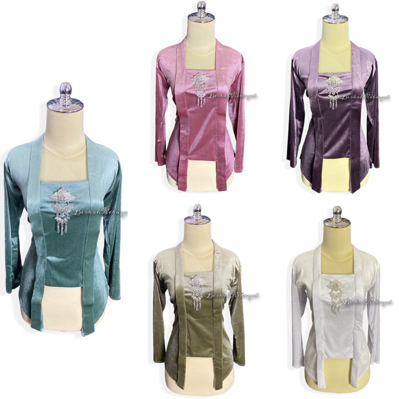 New Kutu Bludru Kebaya / Full Size Soft Color | Shopee Philippines