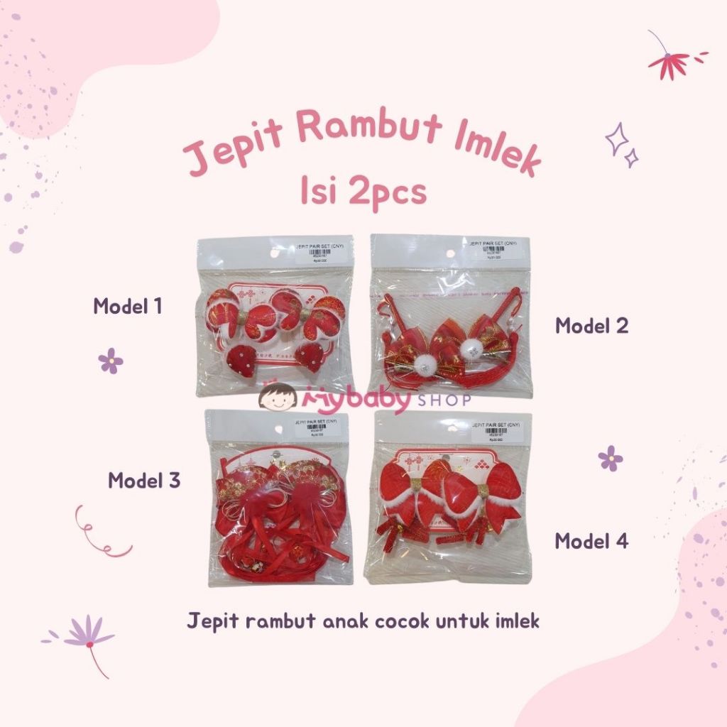 MERAH Girls' hair clips - red clips (2pcs) | Shopee Philippines