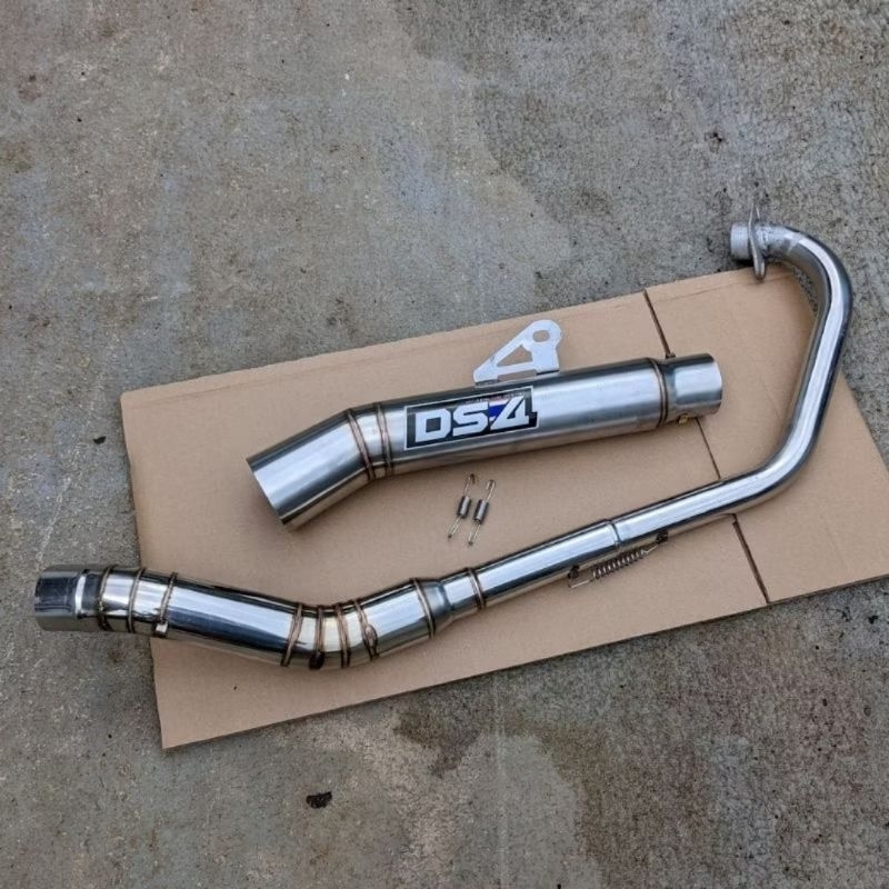 DS4 super OPEN Tube 1set exhaust pipe raider 150carb,fi skygo 125 150 ...