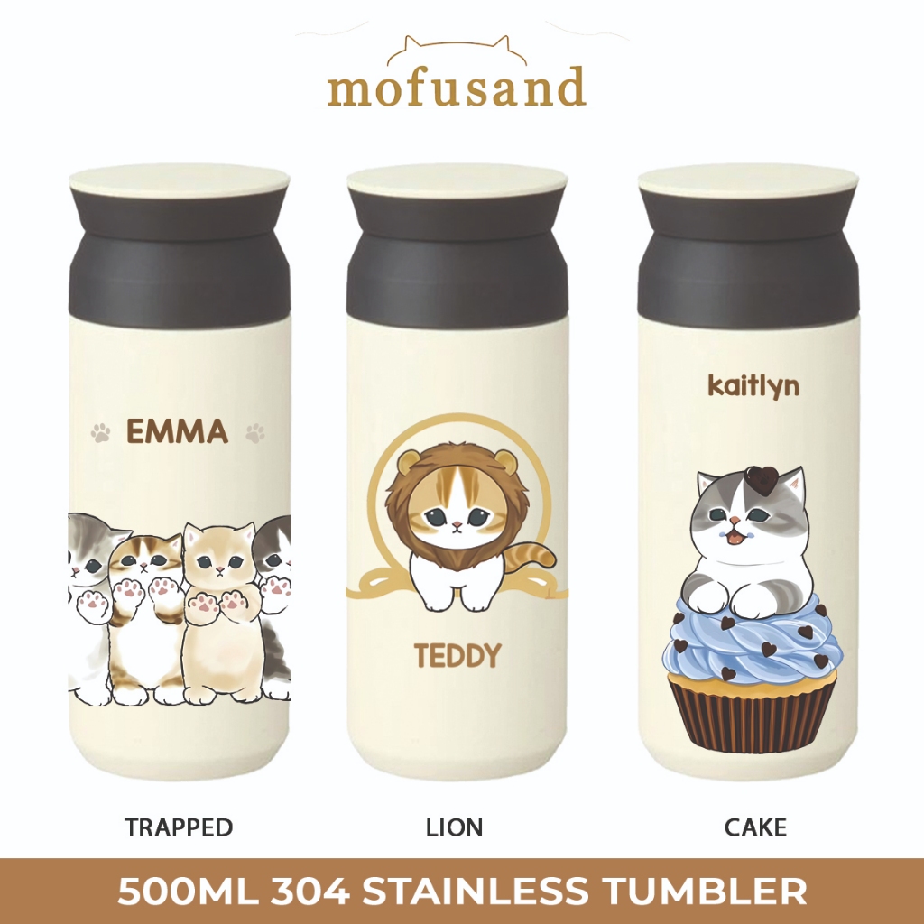 Mofusand Tumbler Custom Paint Name Stainless 500ml | Shopee Philippines