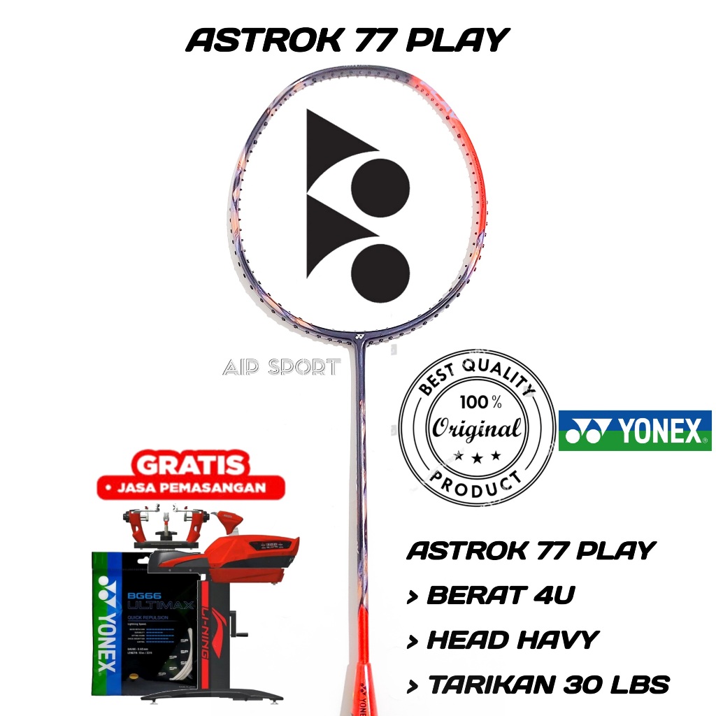 Original Yonex Astrok 77 Play Badminton Racket | Shopee Philippines